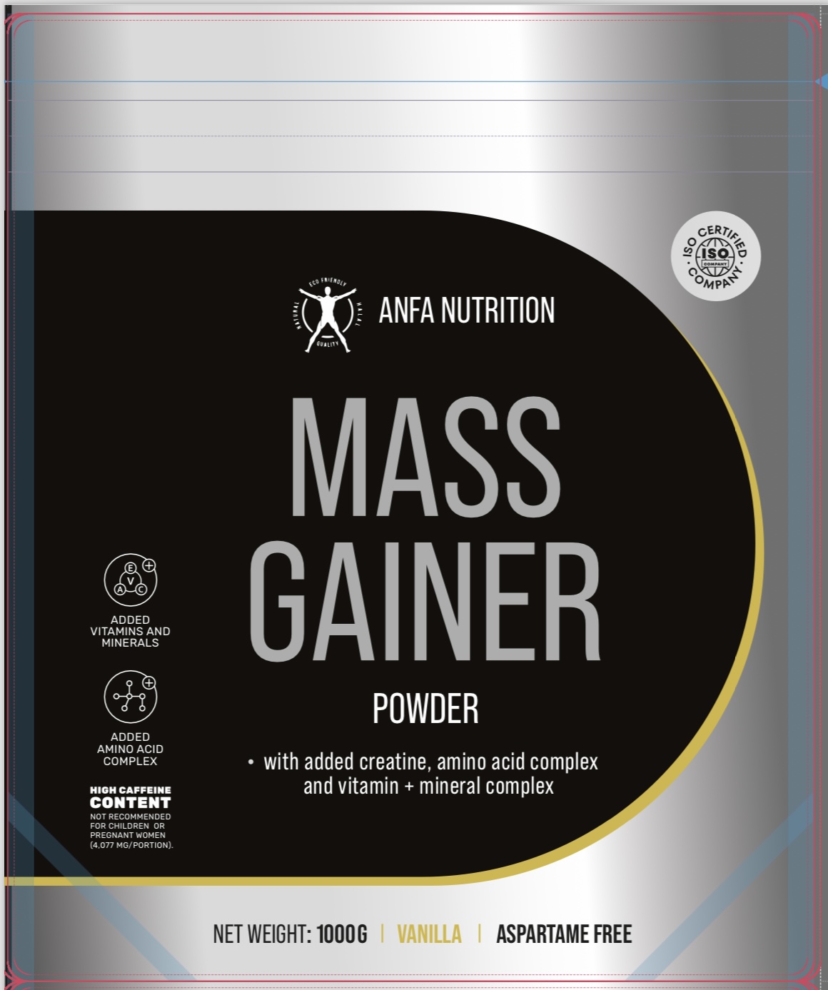 Mass Gainer 2000g Anfa Nutrition - Anfa Online